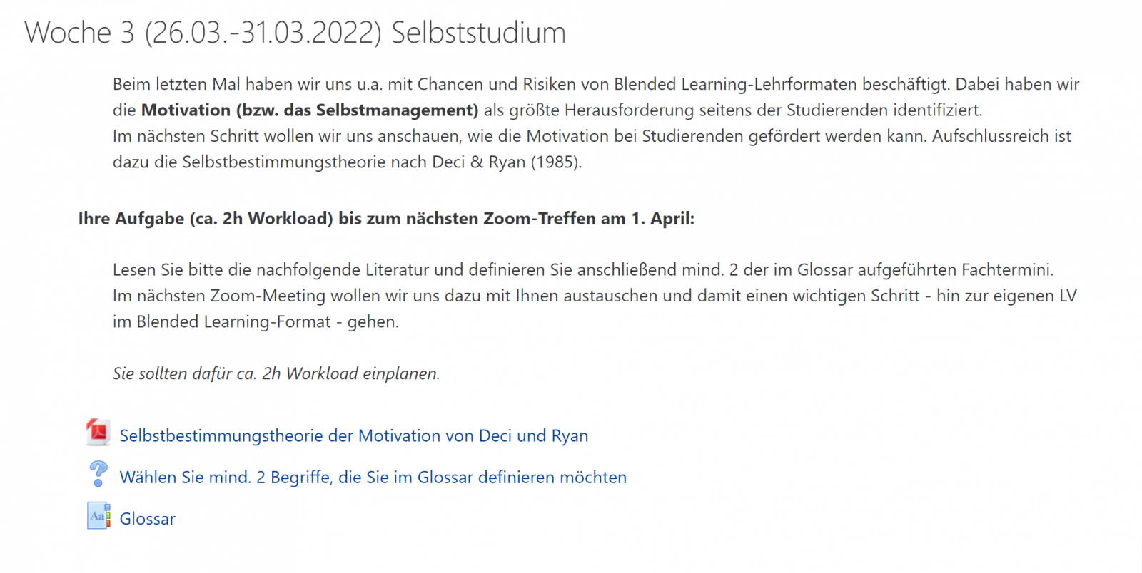 Grundlagen der Kurserstellung in Moodle – Portal Digitale Lehre